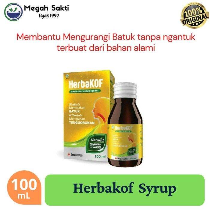 MTS - Herbakof obat batuk pilek herbal syrup 100mL | Lazada Indonesia