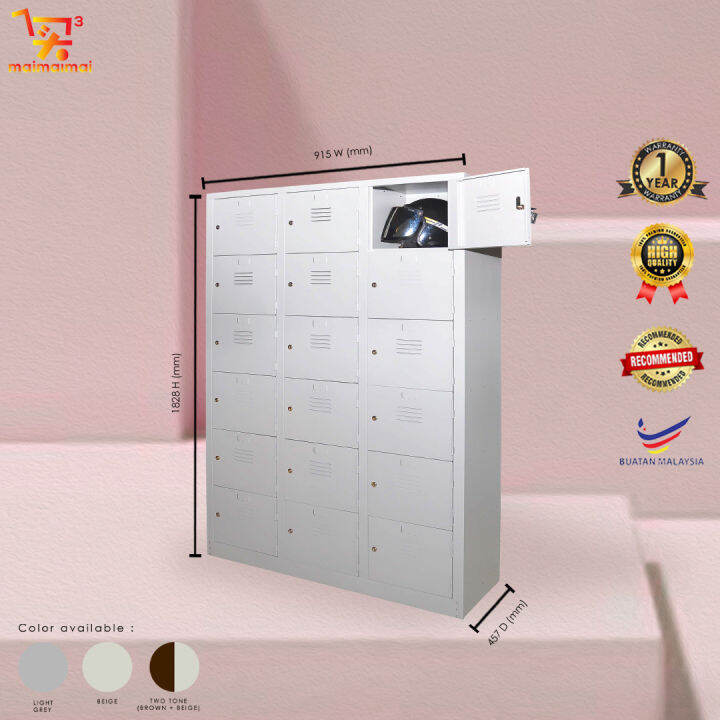 18 Compartment Steel Locker 38'' x 18'' x 72'' | Lazada
