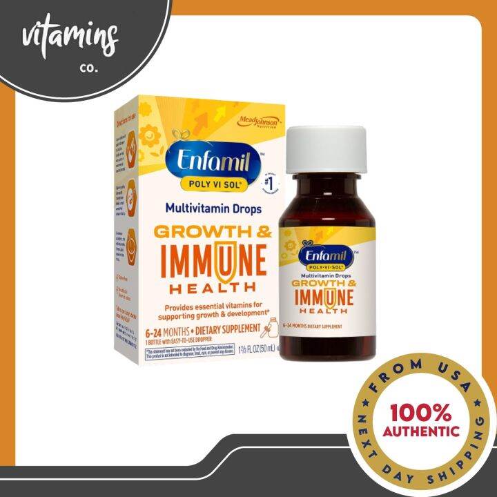 Enfamil Growth & Immune Health Multivitamin Drops for 6-24 months (50 ...