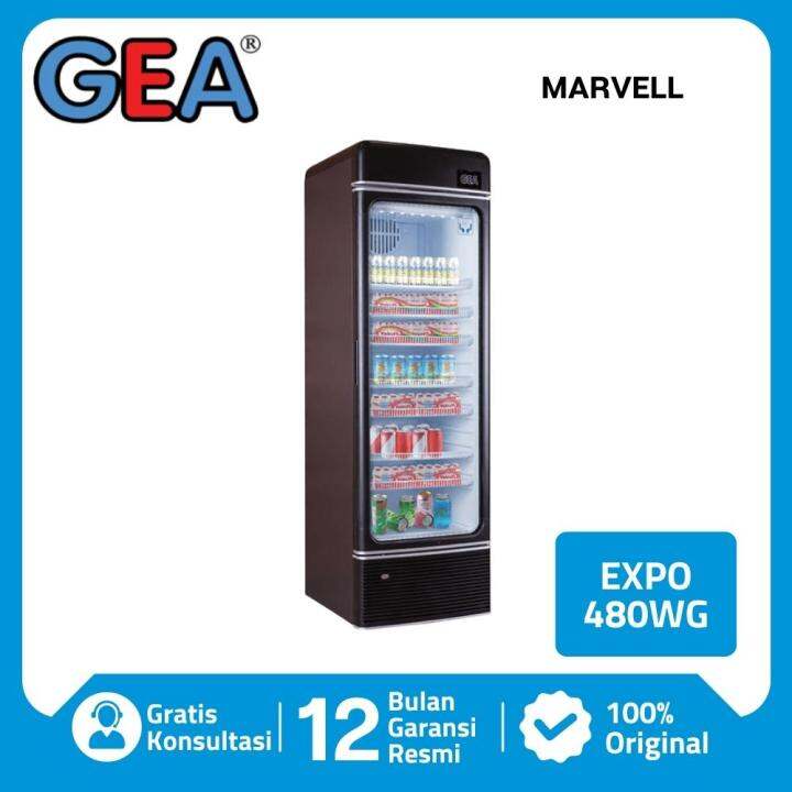GEA EXPO 480WG SHOWCASE LEMARI PENDINGIN MINUMAN 1 PINTU GARANSI RESMI ...