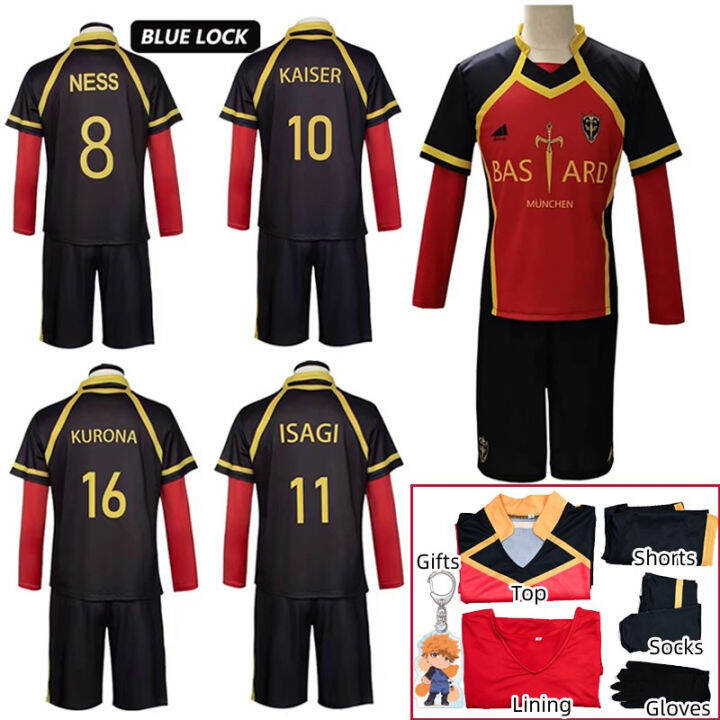 Anime Blue Lock Bastard Munchen Cosplay Costume Yoichi Isagi Red ...