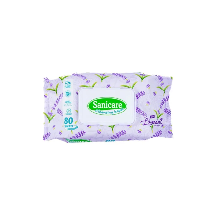 Sanicare Cleansing Wipes 80 Sheets - Lavender Scent | Lazada PH