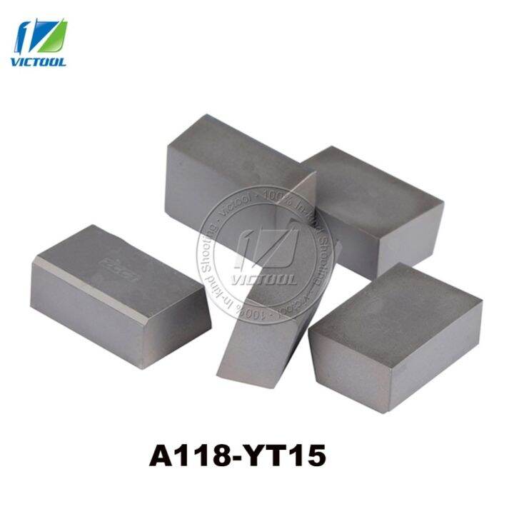 10 Pcs/Lot A118-YT15 Tungsten Brazed Tips Carbide Inserts For Making ...