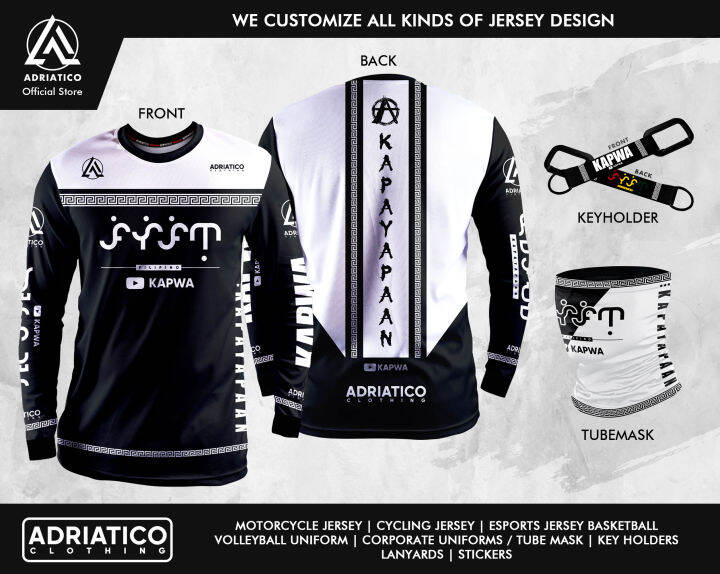 Adriatico x Ako si Kapwa Filipino Rider " Motovlog" Motorcycle Riding Jersey | Longsleeve : T ...