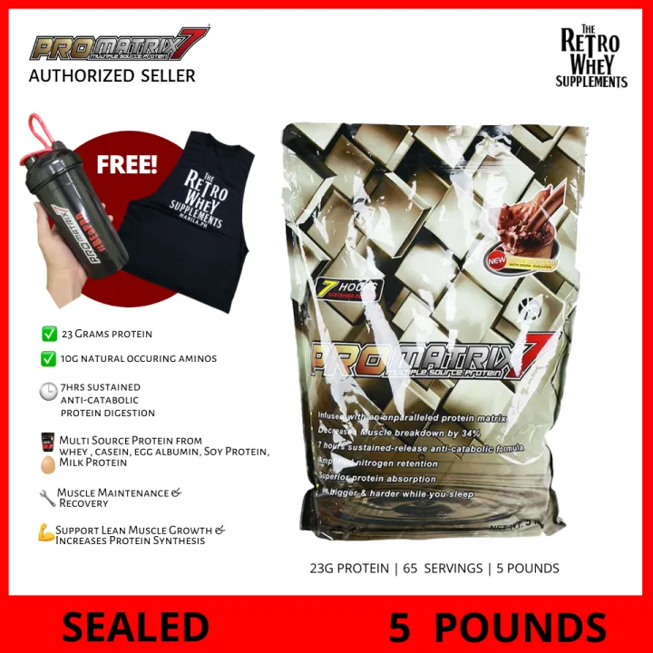 INACTIVE Promatrix7 Whey Protein 5LBS. with FREE Shaker - The Retro ...