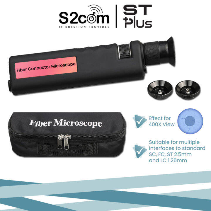 Fiber Optical Handheld 400x Inspection Microscope LED Illumination Anti ...