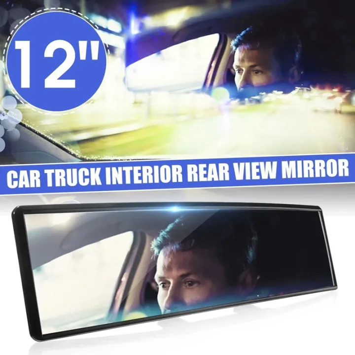 Car Rearview Mirrors,Car Universal 12Inch Interior Clip on Panoramic ...