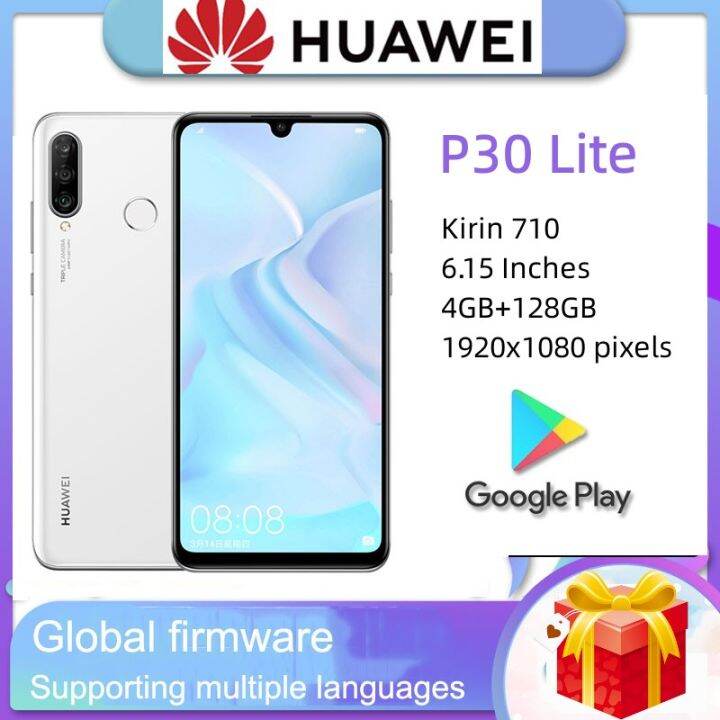 For HUAWEI P30 Lite SmartPhone Fingerprint 6.15" Screen 4GB RAM 128GB ...