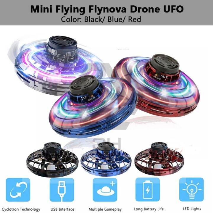 3H Flynova Flying Spinner Boomerang Magic Mini Flying Drone UFO Hand Control Flying Fidget Toys ...