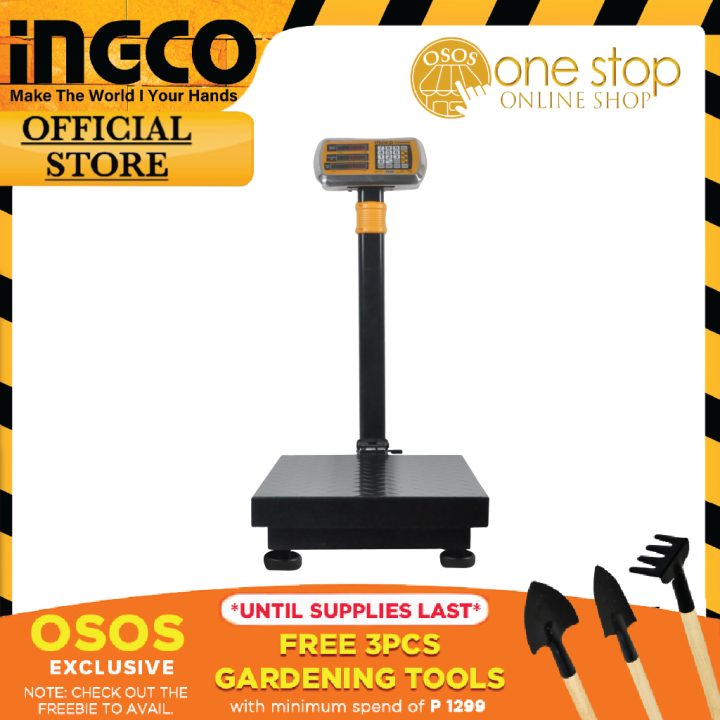 INGCO Original 300kg Lithium-Ion Weighing Scale 12V CES1267 •OSOS ...