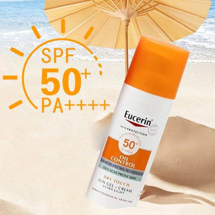 EUCERIN Refreshing Oil Control Facial Sunscreen 50ml Sensitive Skin UV ...