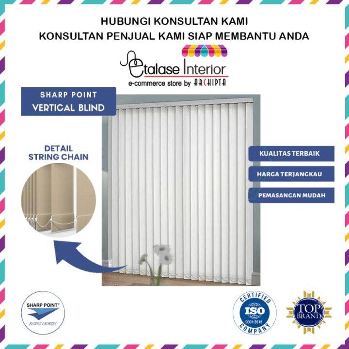 Sharp Point Sakura - Vertikal Blind Gorden Tirai Jendela Lurus - Serong/ Miring - Curve/ Lingkar ...