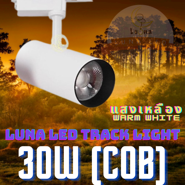 LED COB Track Light Tracking Lights 30W (0919) (Warm White แสงเหลือง ...