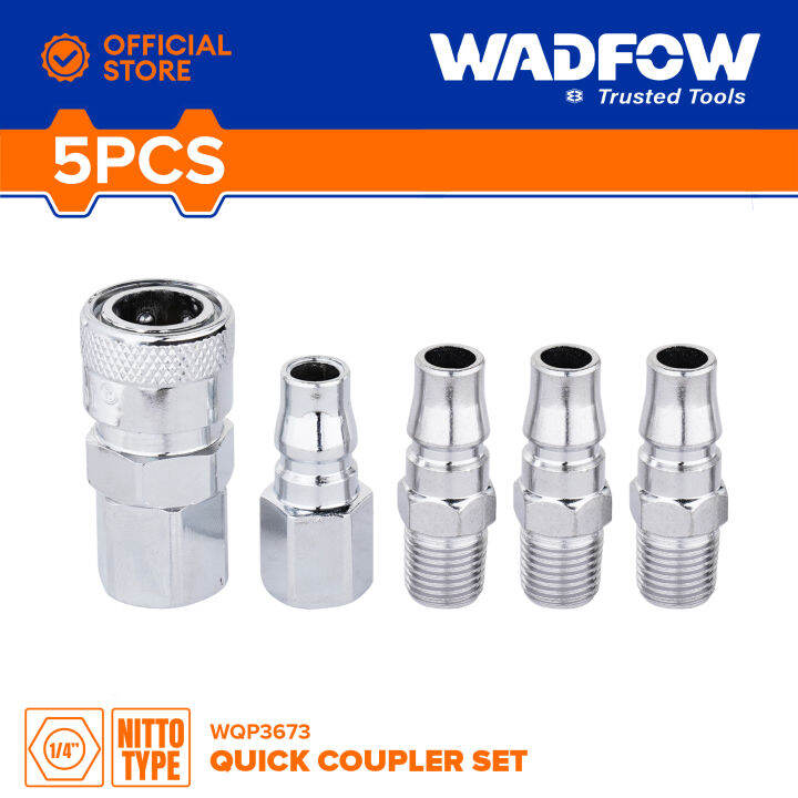 WADFOW 5PCS/SET Quick Coupler Set 1/4" Inch Quick Plug Quick Connector ...