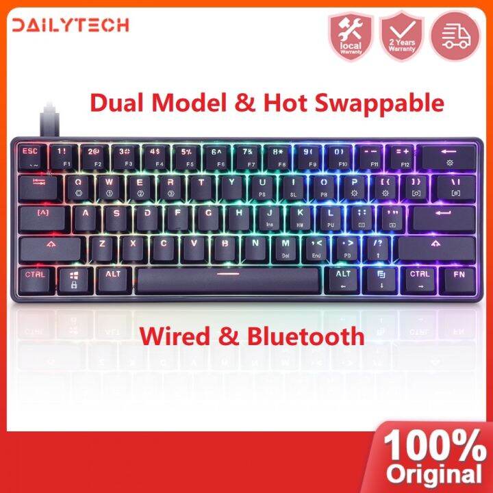 Skyloong SK61 SK64 GK61 Dual mode Hotswap RK61 Mechanical Keyboard ...
