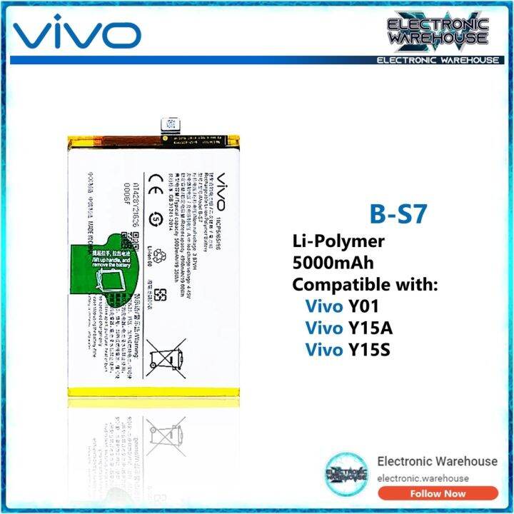 Vivo Y01 / Y15A / Y15S B-S7 Battery 5000mAh | Lazada PH