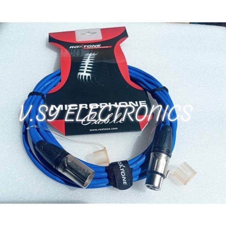 Roxtone Premium 5M 3 Pin XLR Male Plug to XLR Female Plug D Audio Mic Microphone Cable Wire Cord ...