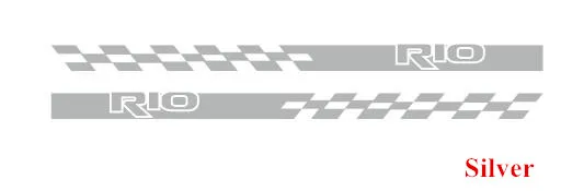 Racing Flag Stripes Decals For KIA RIO Hatchback Sedan Car Door Side ...