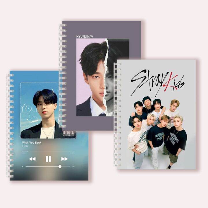 A5 Spiral Notebook Note Book - Kpop Group Stray Kids Members Poster ...