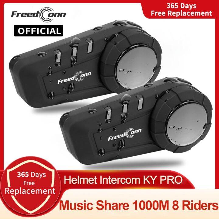 Freedconn KY Pro Motorcycle Intercom Bluetooth Helmet Headset Motorbike ...