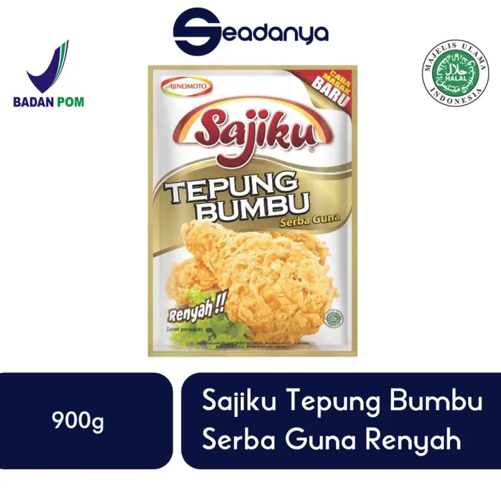 Sajiku Tepung Bumbu Serba Guna Renyah Ajinomoto 900g - Tepung Ayam ...