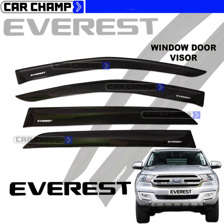 Ford Everest 2016 to 2023 OEM Window Door Visor Black / Rain / Sun Door ...