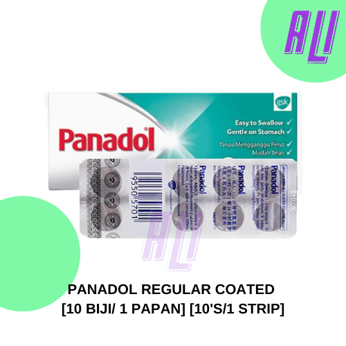 PANADOL REGULAR COATED [10 BIJI/ 1 PAPAN] [10'S/1 STRIP] | Lazada