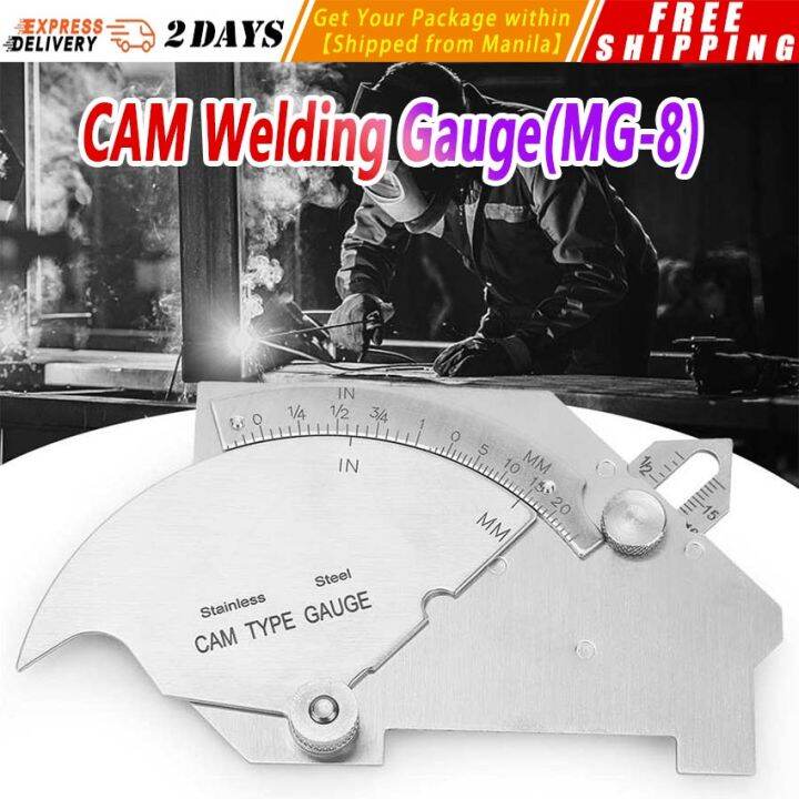 MG-8 Weld Gauge Seam Inspection Ruler Bridge CAM Ruler Degree Angle Welding Gage Stainless Steel ...