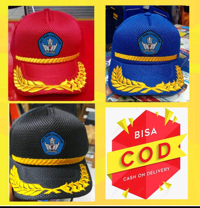 Topi Tut Wuri Handayani Dewasa/Topi Tut Wuri Hitam/Topi Tut Wuri Biru ...