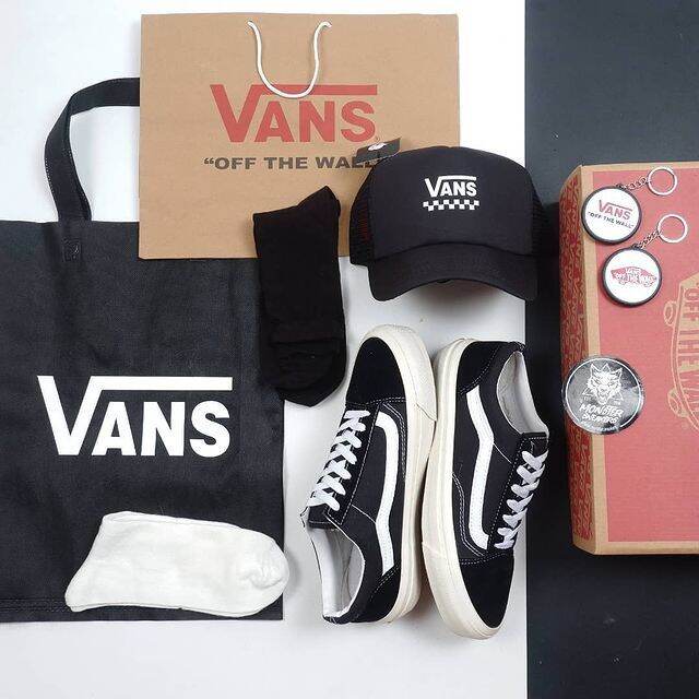 Sepatu Vans Old Skool OG Hitam Putih Canvas Suede Waffle DT 100% Import ...