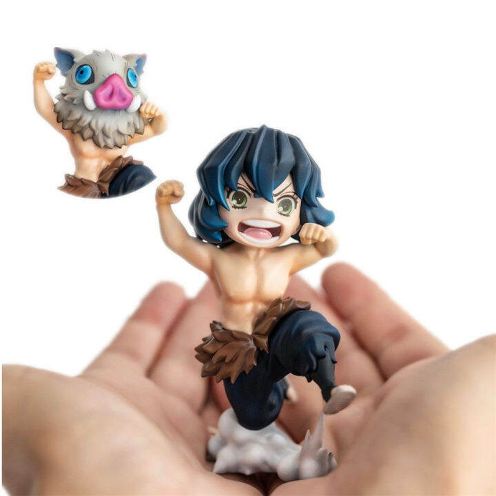 Action Cute and Glory Zenitsu Hashibira Inosuke Figure In Hand Demon ...