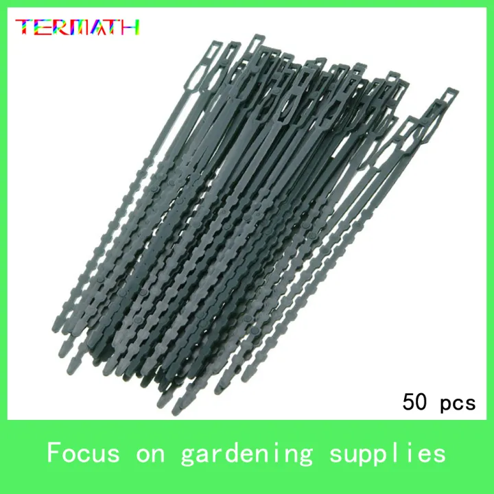 TERMATH 50 Pcs Adjustable Plant Twist Ties Flexible Garden Plastic Ties ...
