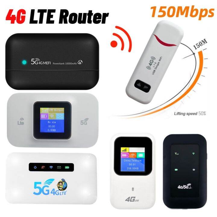 4G/5G Wifi Router Portable Pocket LTE Wifi Repeater 150Mbps Car Cottage Mobile Wireless Hotspot ...