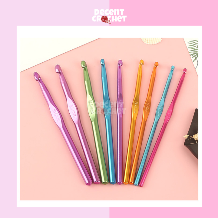 Decent Crochet [SATUAN] Jarum Rajut Crochet Hook Hakpen Rajut Set ...