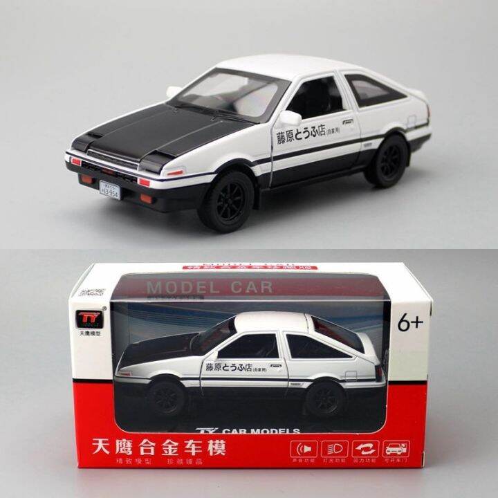 现货skyhawk Alloy Initial D รถของเล่นเด็ก Toyota AE86รุ่น Light Back Four ...
