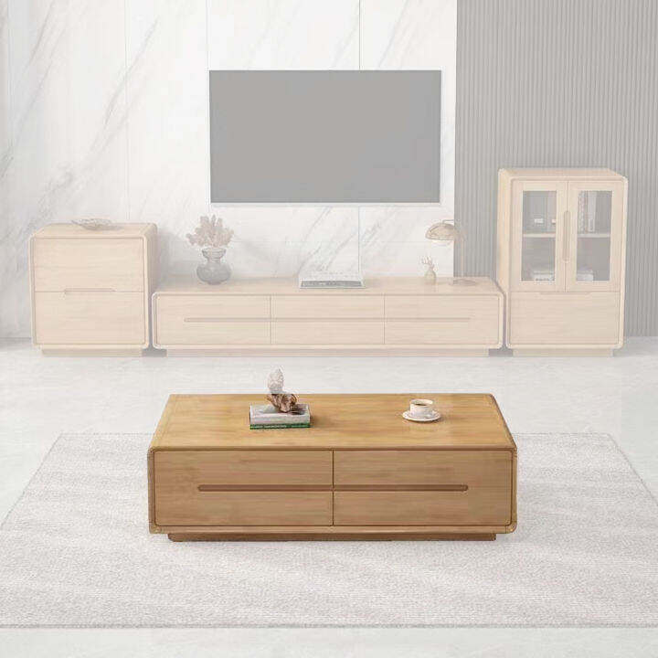 FUJI Media Console TV Rack Center Table Solid Rubber Wood | Lazada PH