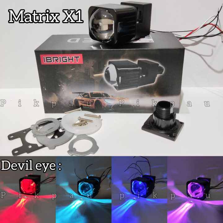 Lampu Biled Matrix LED IBRIGHT 1,5 Inch Original Dengan Devil Eye High ...