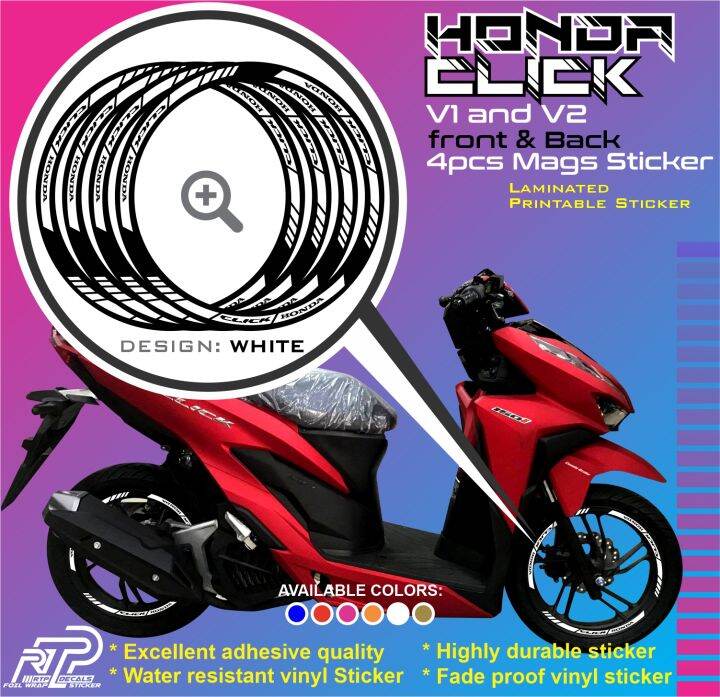 Honda Click Printed Mag Decals Sticker (LAMINATED) | Lazada PH