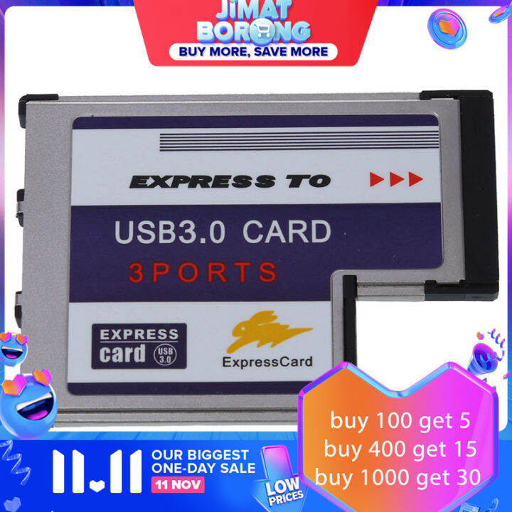3 Port USB 3.0 Express Card 54mm PCMCIA Express Card for Laptop NEW ...