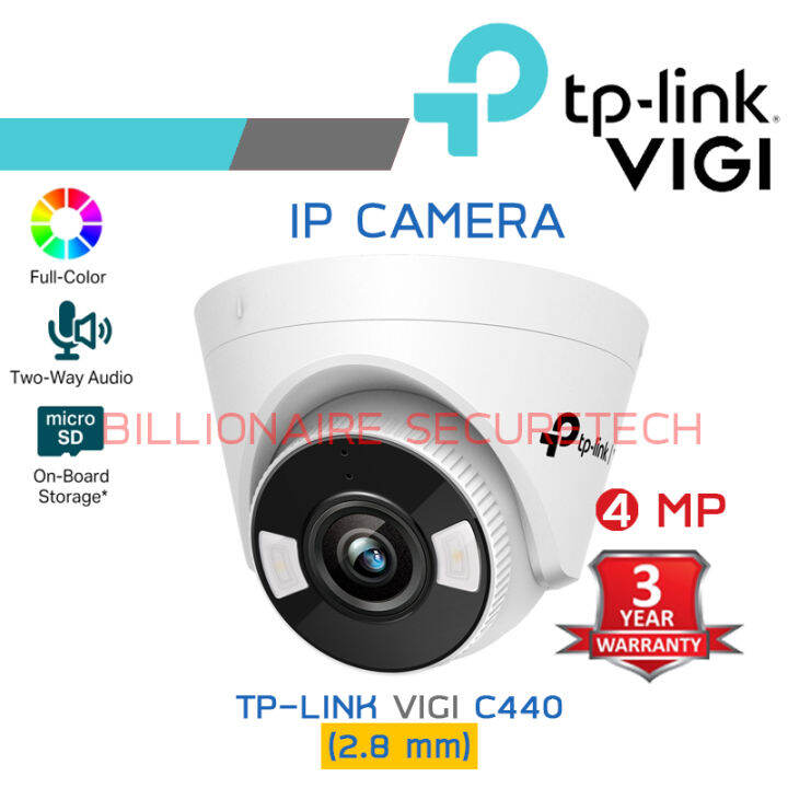 TP-LINK VIGI C440 (2.8mm) 4MP FULL-COLOR IP camera Two-way Audio ...