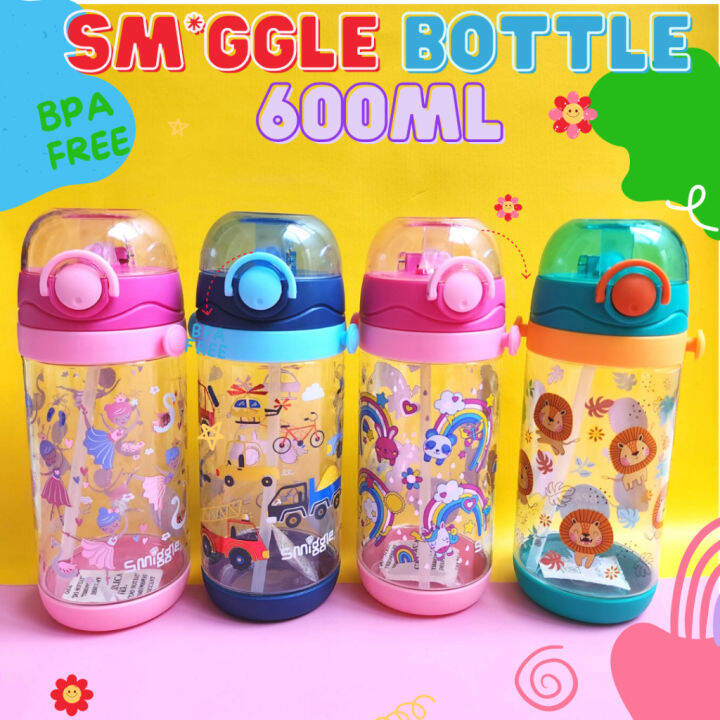 Botol minum anak sedotan 500ml model smiggle karakter /4019 | Lazada Indonesia