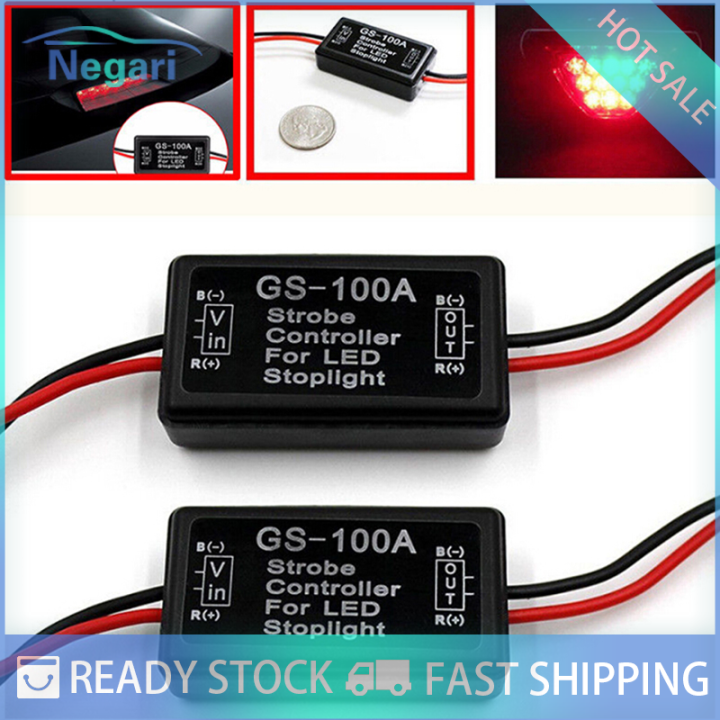 NG Motor COD Car Vehicle Car GS-100A LED Brake Stop Light Strobe Flash ...