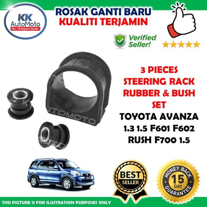 Steering Rack Rubber & Bush Set OEM 3 Biji - Toyota Avanza 1.3 1.5 F601 ...