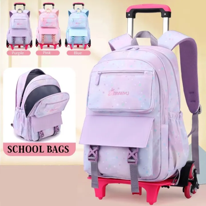 Trolley School Bags for Girls Sac A Dos Enfant Garcon Rolling Cartable ...