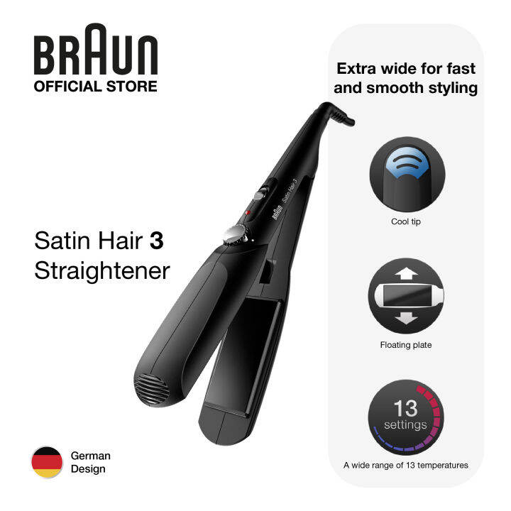 Braun Satin Hair 3 Straightener ST310 - Black - Hair Straightener ...