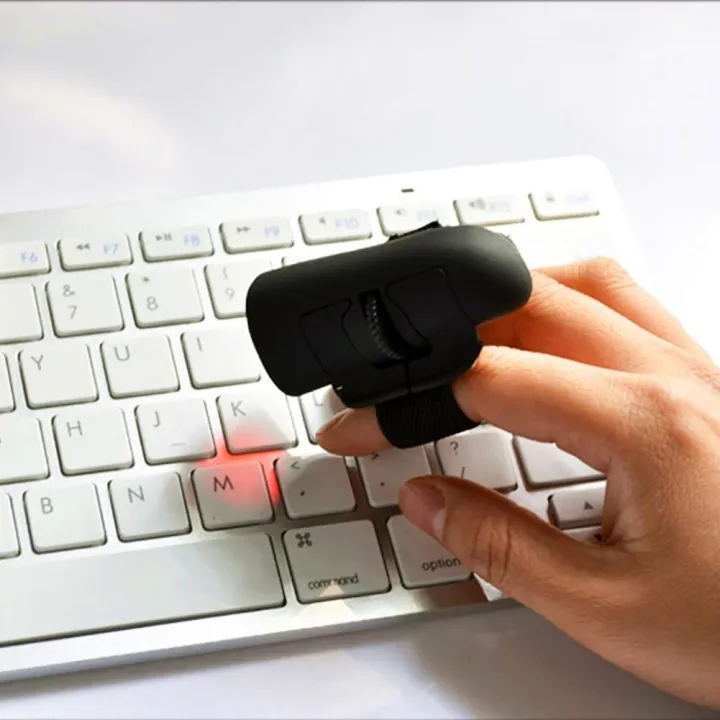 Mini Bluetooth-compatible Wireless Finger Ring Mouse Ergonomic Handheld ...