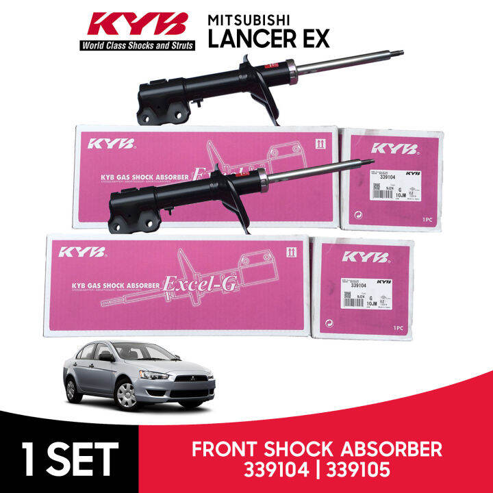 KYB Kayaba Excel G Shock Absorber Mitsubishi Lancer EX GLS 2007 - 2012 Front - 339104 339105 ...