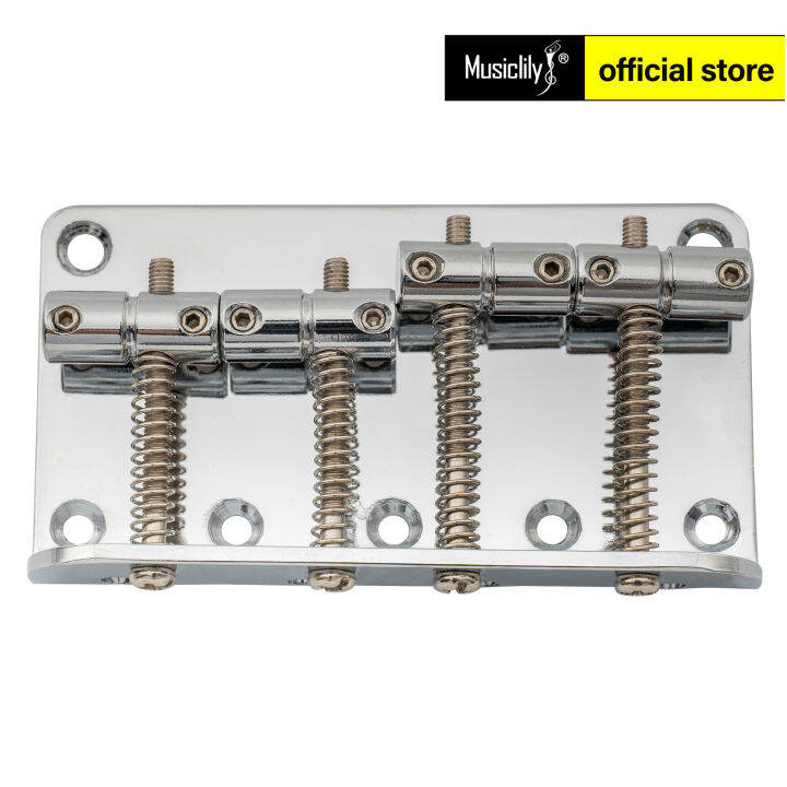 Musiclily 4-String Non-Tremolo Fixed Hardtail Bass Bridge for Jazz Bass ...