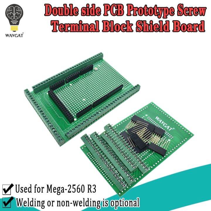 Wavgat Double Side Pcb Prototype Screw Terminal Block Shield Board Kit