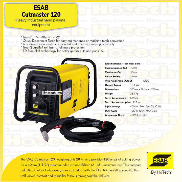 ESAB Cutmaster 120 Heavy Industrial | Plasma Cutting 120A | Lazada Indonesia